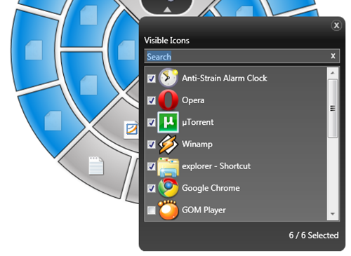 Radian, the radial application launcher